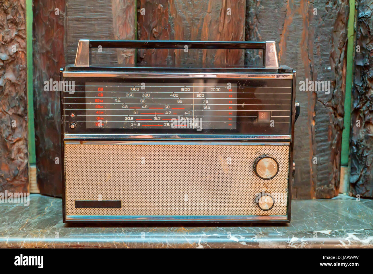 Retro radio receiver of the last century Stock Photo - Alamy