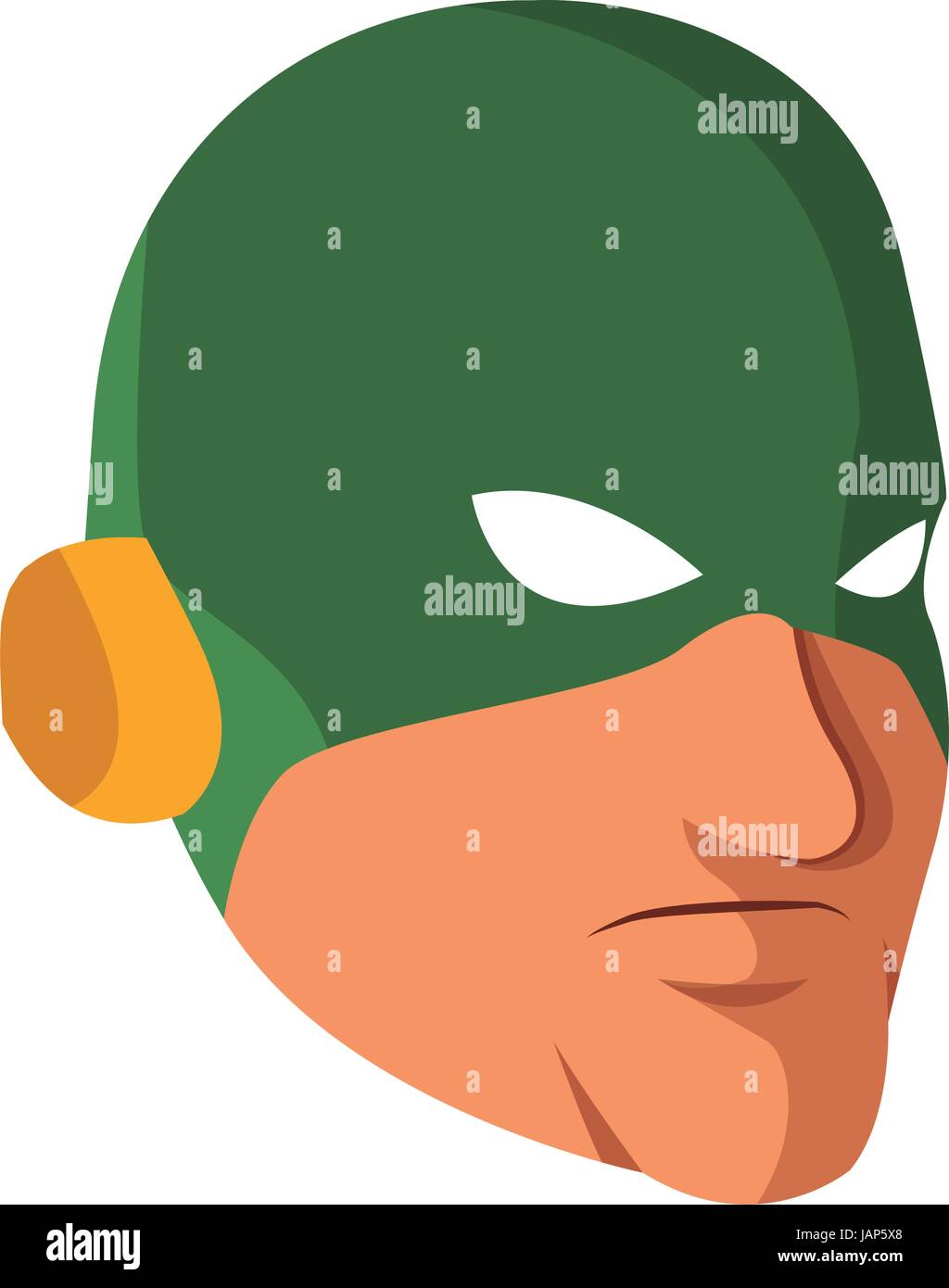 superhero man face male with the mask cartoon Stock Vector Image & Art ...