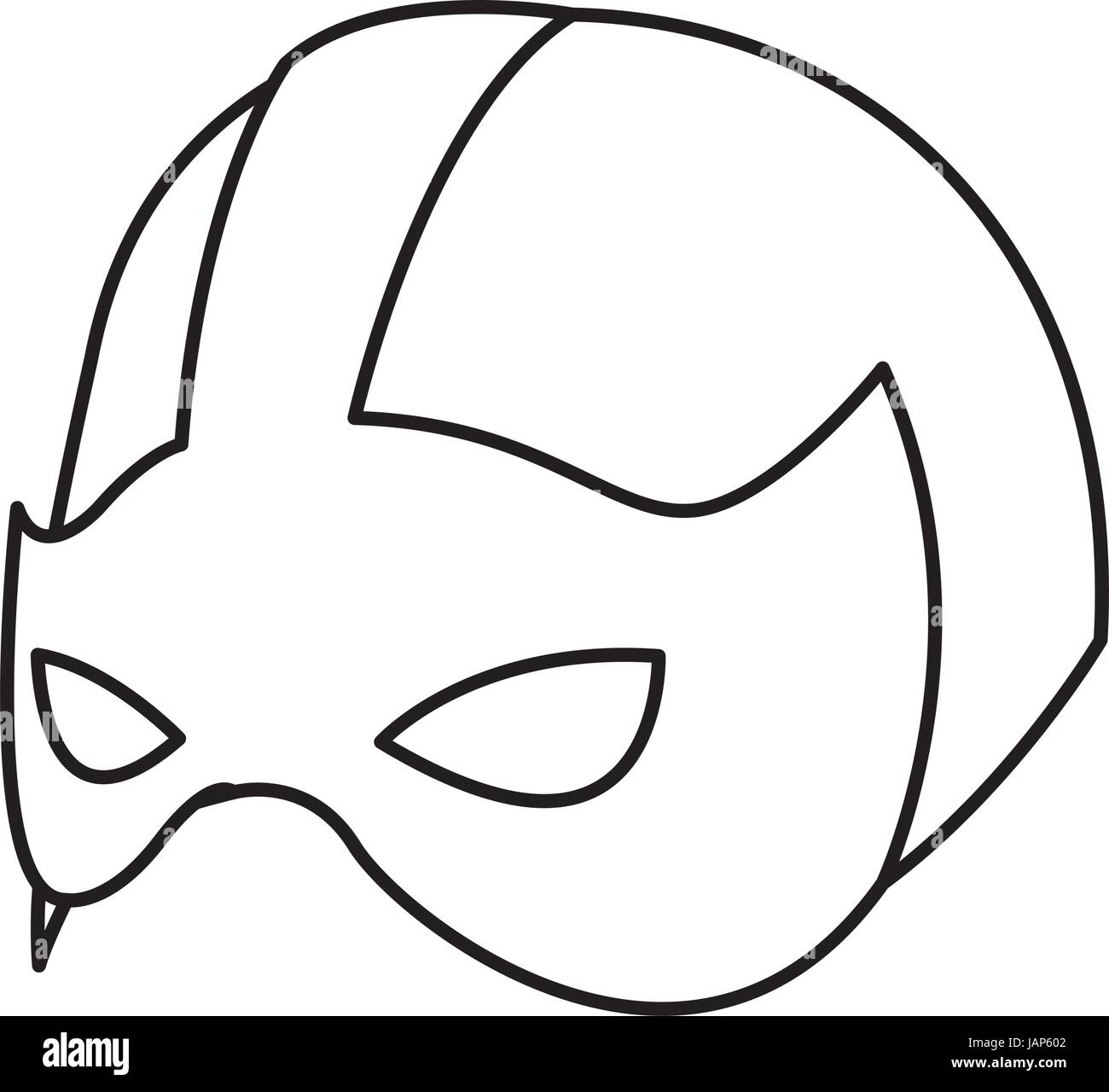 super hero mask for face character in flat style vector illustration ...