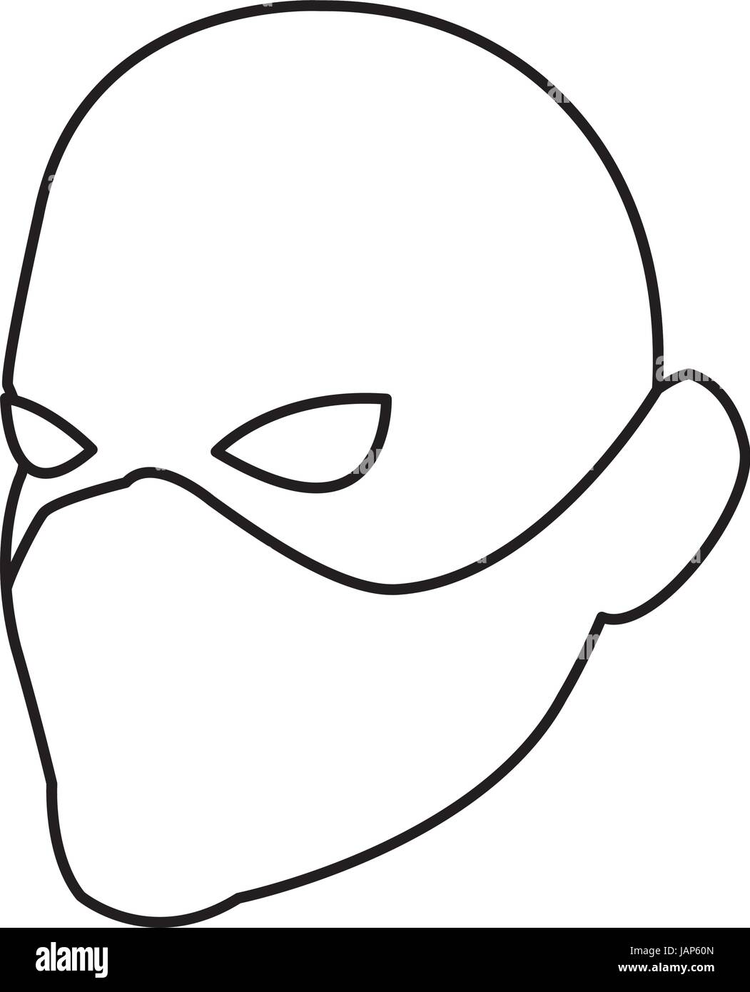 superhero man face male with the mask cartoon Stock Vector Image & Art ...