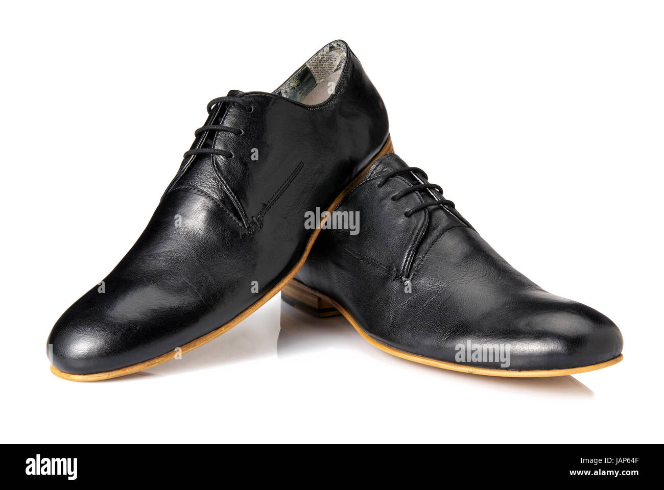 Studio shot of black shoes. Pair of men's shoes Stock Photo - Alamy