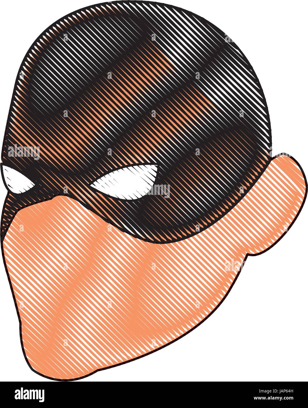 superhero man face male with the mask cartoon Stock Vector Image & Art ...
