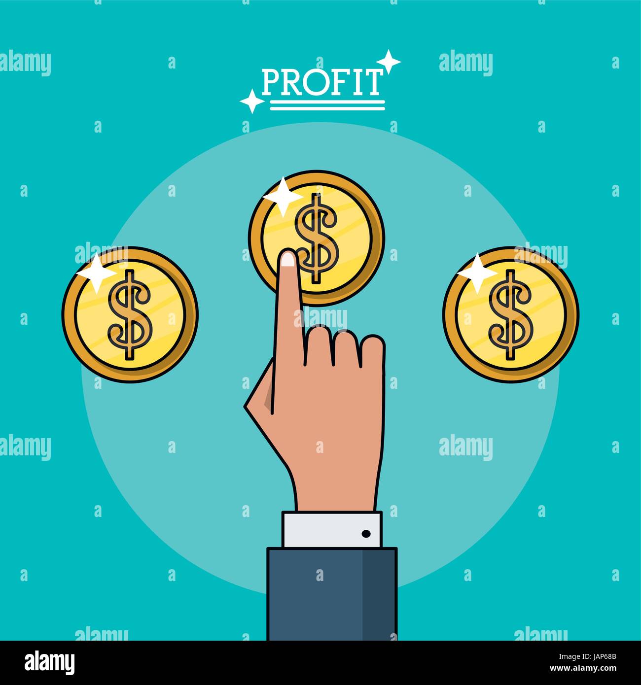 Money savings poster hand Stock Vector Images - Alamy