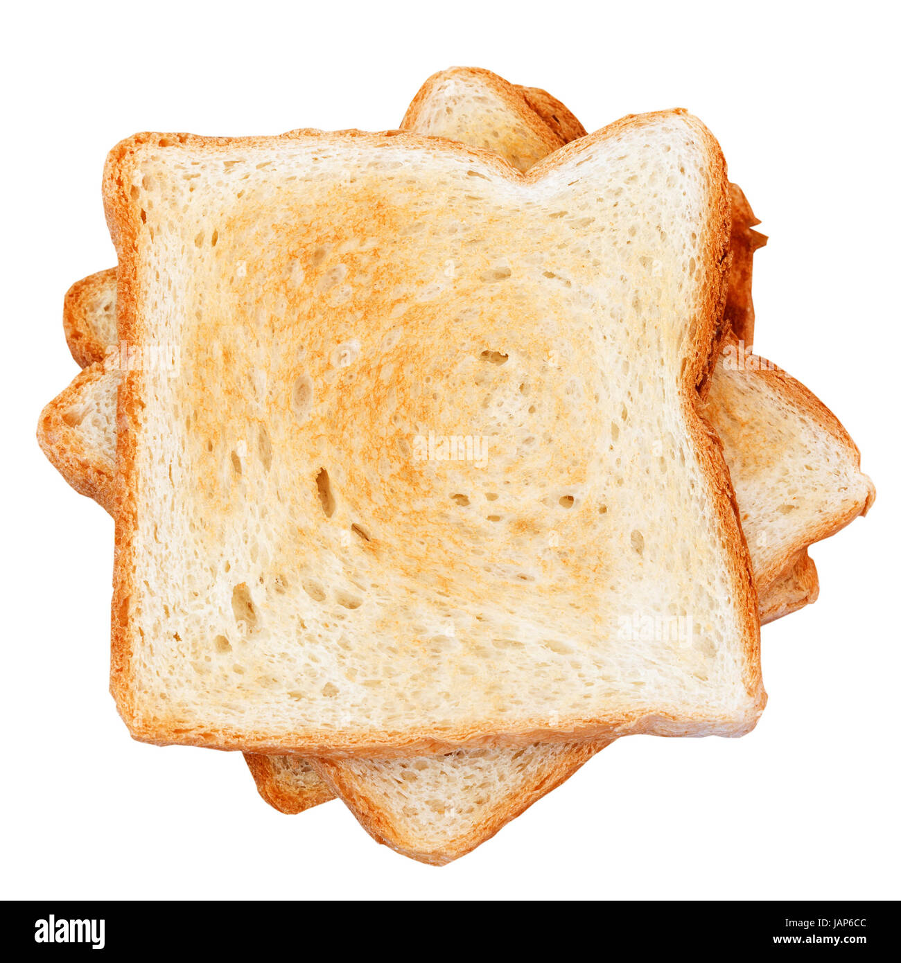 stack of freshly prepared toasts isolated on white background Stock ...