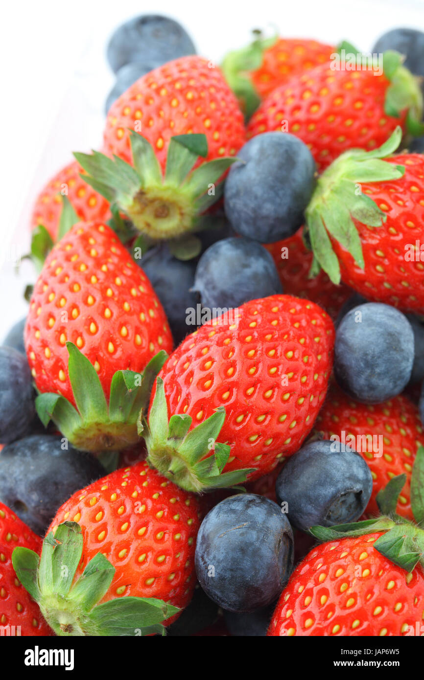 Strawberries and Blueberries mix Stock Photo - Alamy
