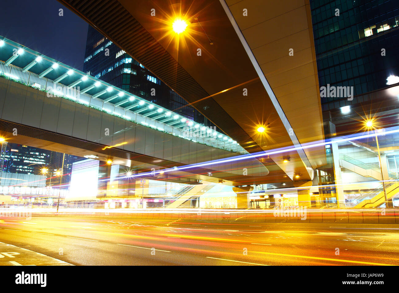 Highway road at night Stock Photo - Alamy
