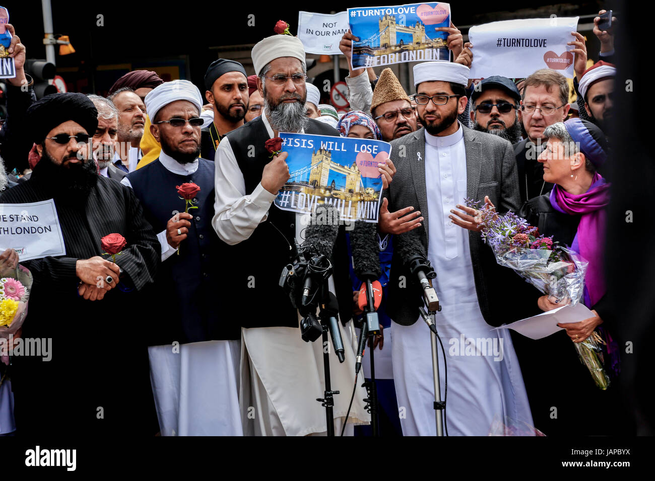 London, United Kingdom – 7 June, 2017: Imams from all around the UK ...