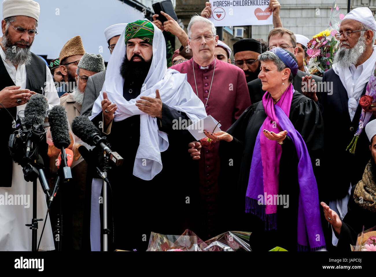 London, United Kingdom – 7 June, 2017: Imams from all around the UK ...