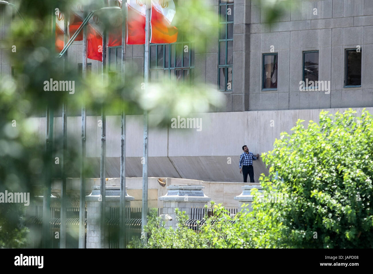 Tehran, Iran. 7th June, 2017. Iranian police officers conduct an ...