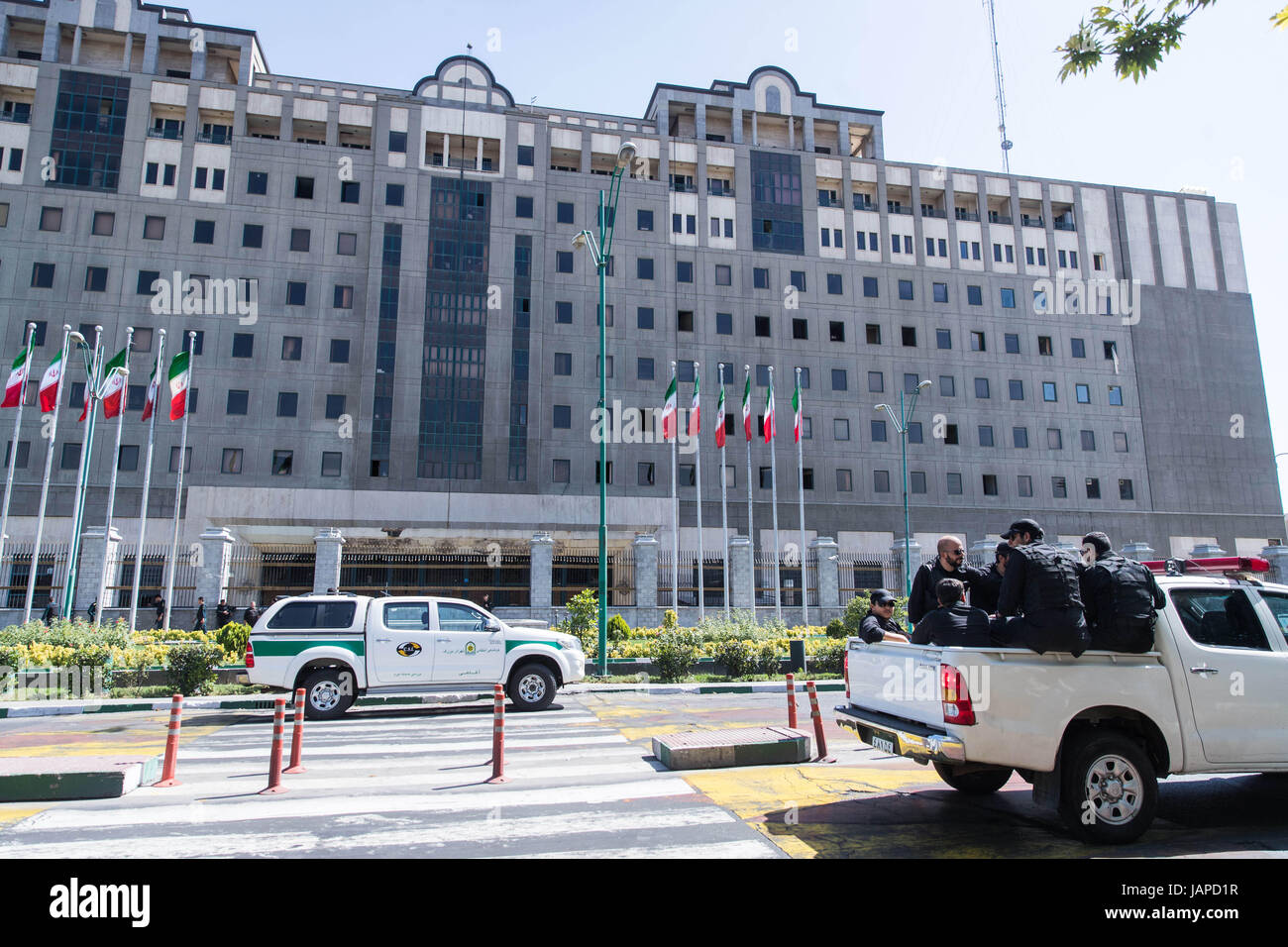 Tehran, Iran. 7th June, 2017. Iran's Parliament building is seen after ...