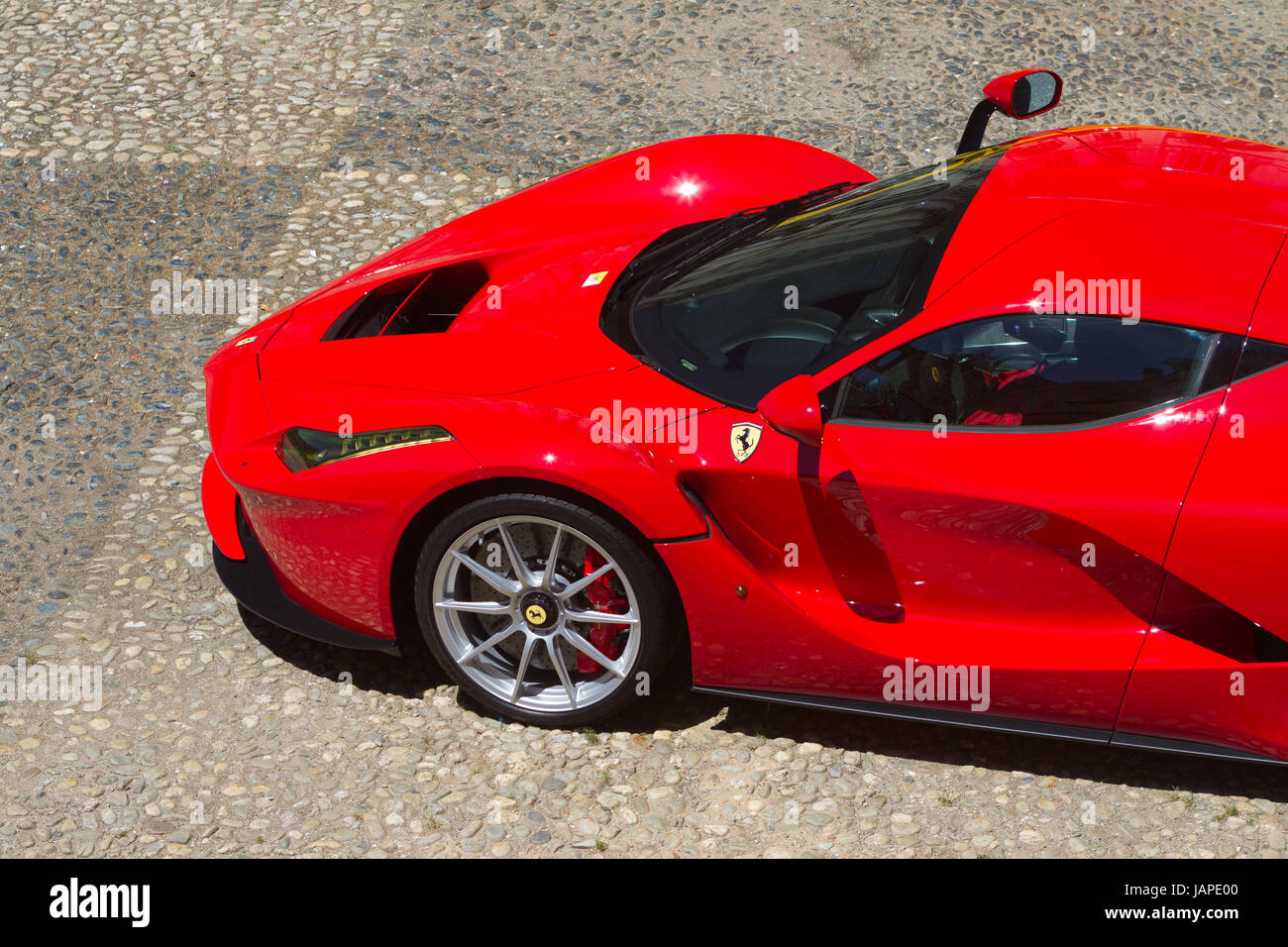 Turin, Italy, 7th June 2017. Detail of Ferrari LaFerrari. Third edition ...