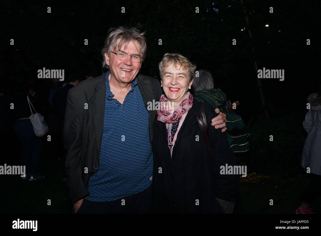 London, England, UK. 7th June, 2017. Kate Houston her husband from the ...