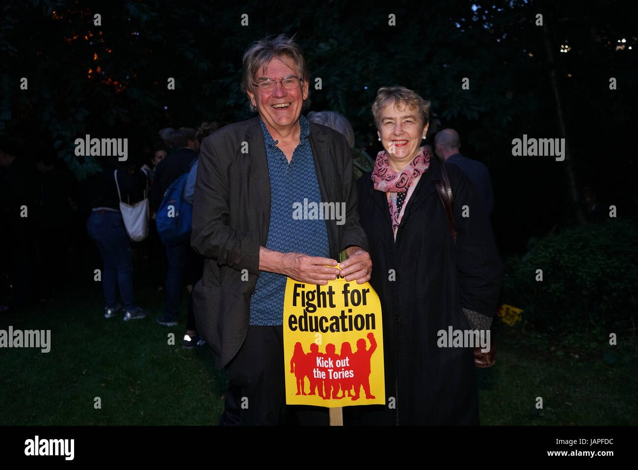 London, England, UK. 7th June, 2017. Kate Houston her husband from the ...