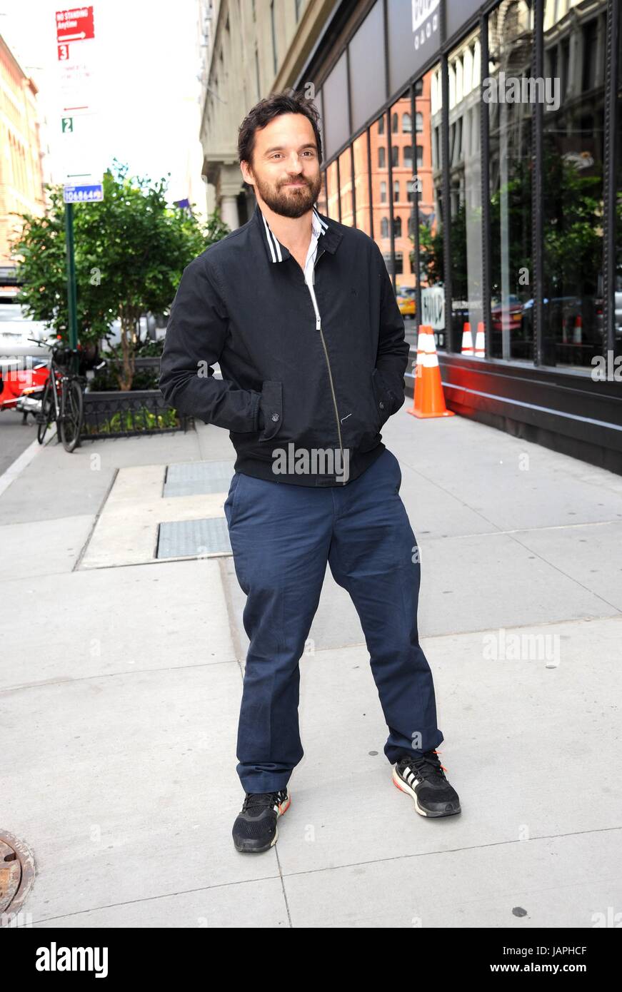 New York, NY, USA. 7th June, 2017. Jake Johnson out and about for ...