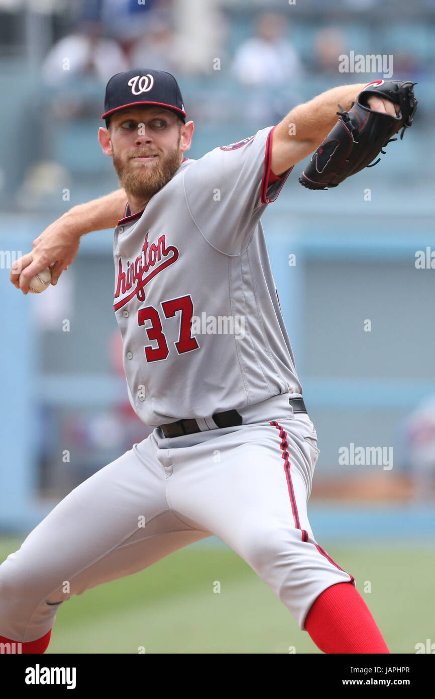 Los Angeles, CA, USA. 7th June, 2017. Washington Nationals starting ...