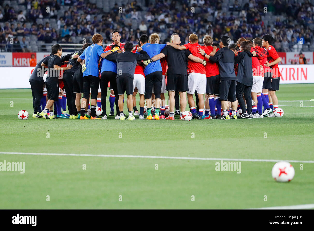 Tokyo, Japan. 7th June, 2017. Japan team group (JPN) Football/Soccer ...