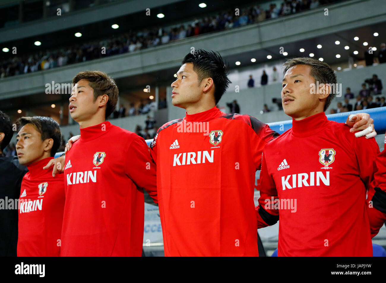 Tokyo, Japan. 7th June, 2017. (L-R) Shu Kurata, Genta Miura, Kosuke ...