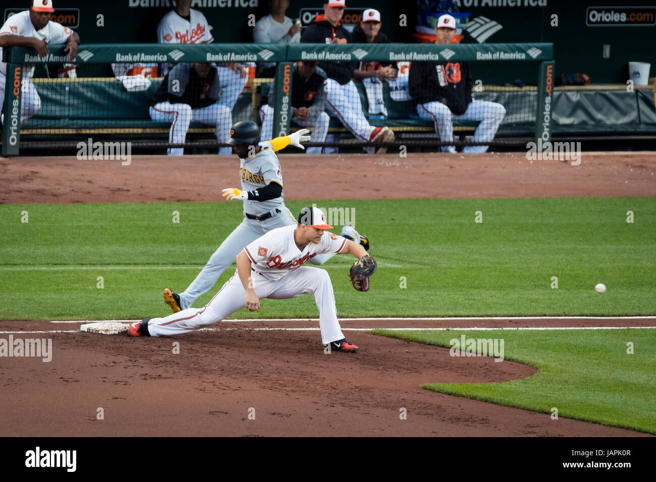 Baltimore, Maryland, USA. 07th June, 2017. Pittsburgh Pirates center ...