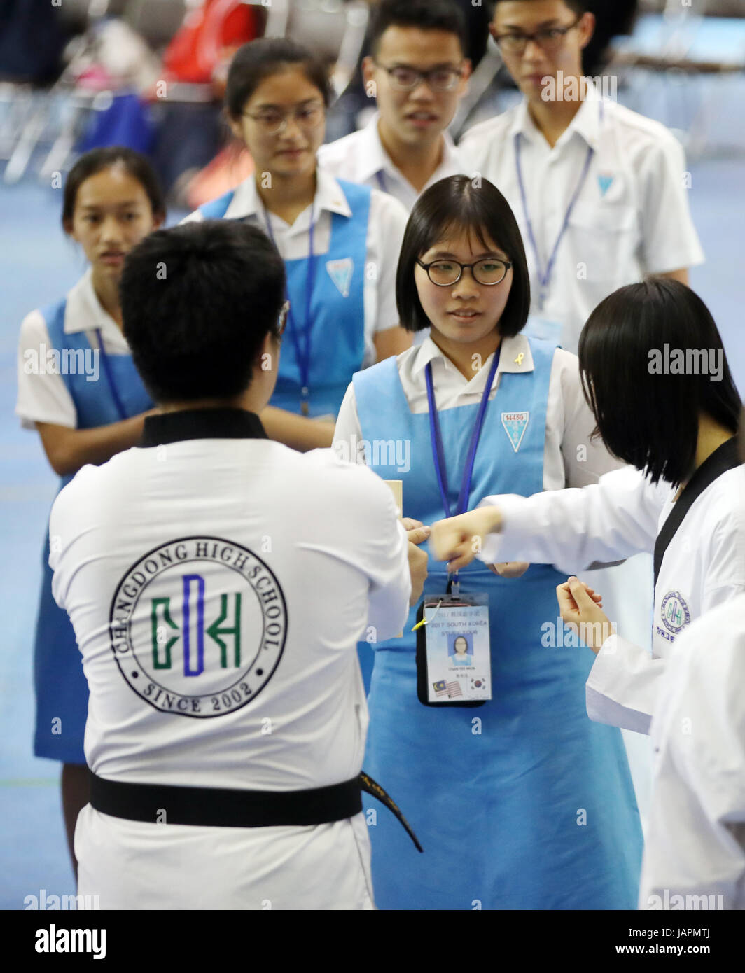 Southeast Asian students on excursion A group of Malaysian high school ...