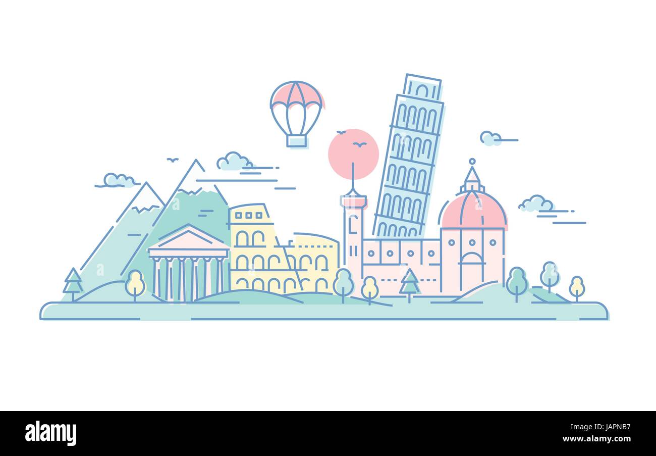 Country landscape italy Cut Out Stock Images & Pictures - Alamy