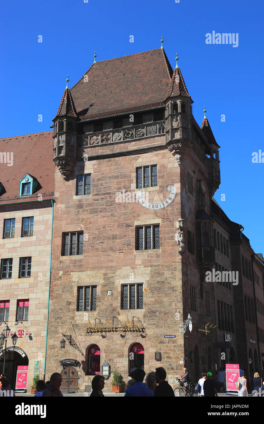 Nuremberg, the Nassauer Haus or Schluesselfeldersche Stiftungshaus ...
