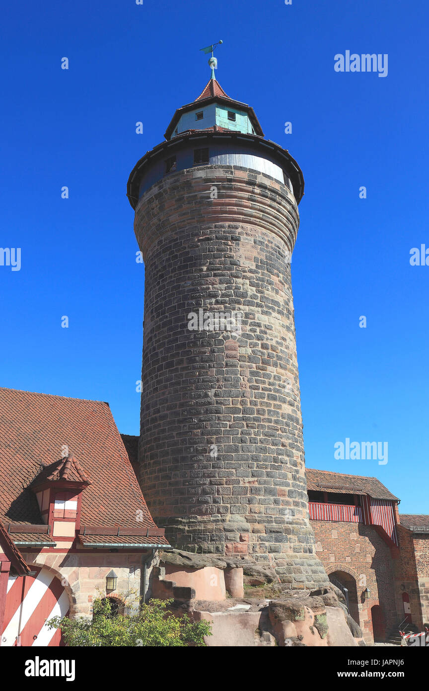 Nuremberg Castle, Sinwell Tower, Nuremberg, Middle Franconia, Bavaria ...