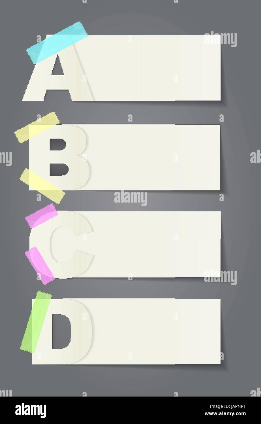 Sticky Paper Notes Pack Collection Set Vector Illustration EPS10 Stock ...