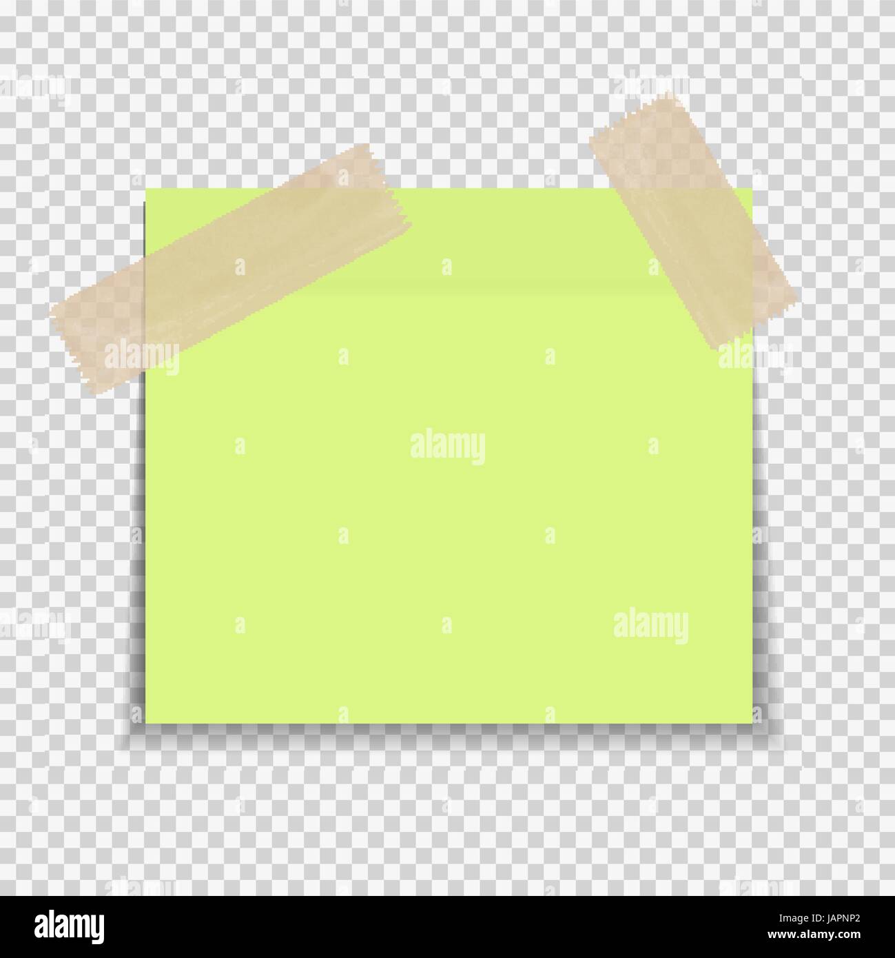 Sticky Paper Note on Transparent Background Vector Illustration EPS10 ...