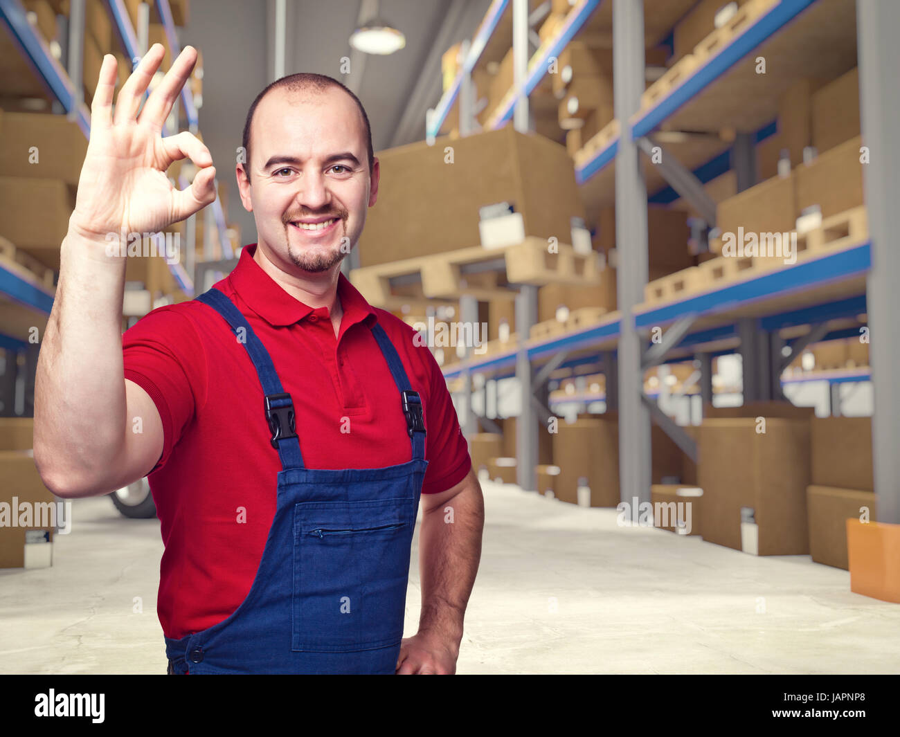 3d image of classic warehouse and labor Stock Photo - Alamy