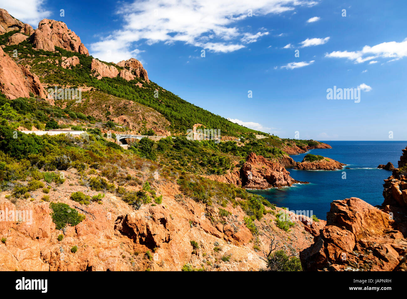 esterel mountains and the sea Stock Photo - Alamy