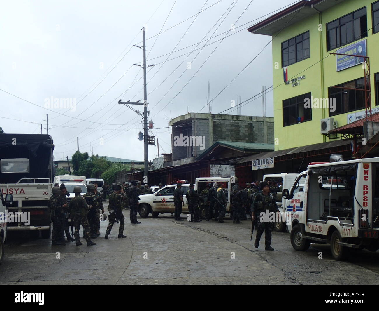 Dozens of seized ammunitions in one house inside the village of Datu ...