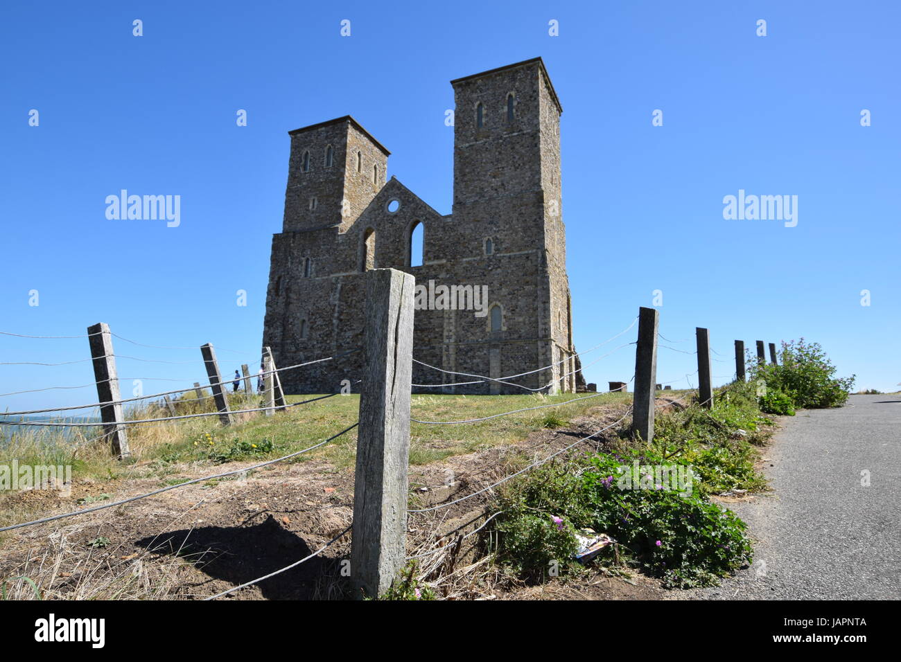 Reculver Towers Kent Stock Photo - Alamy