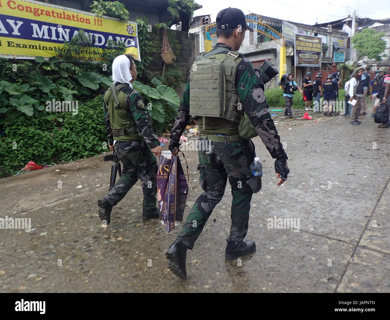 Dozens of seized ammunitions in one house inside the village of Datu ...