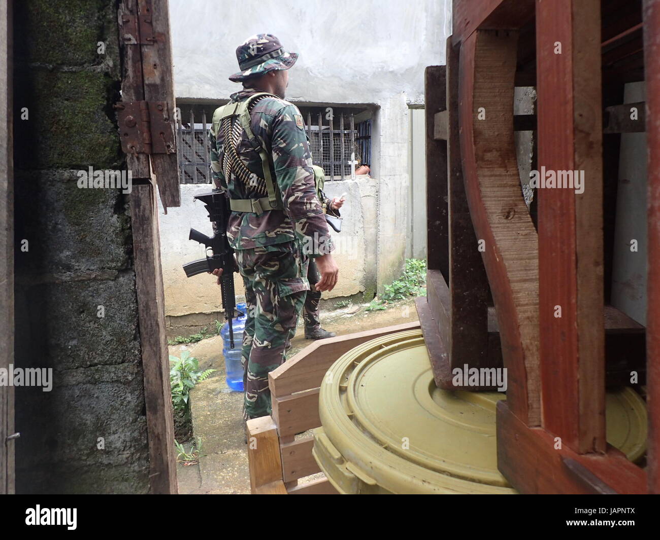 Dozens of seized ammunitions in one house inside the village of Datu ...