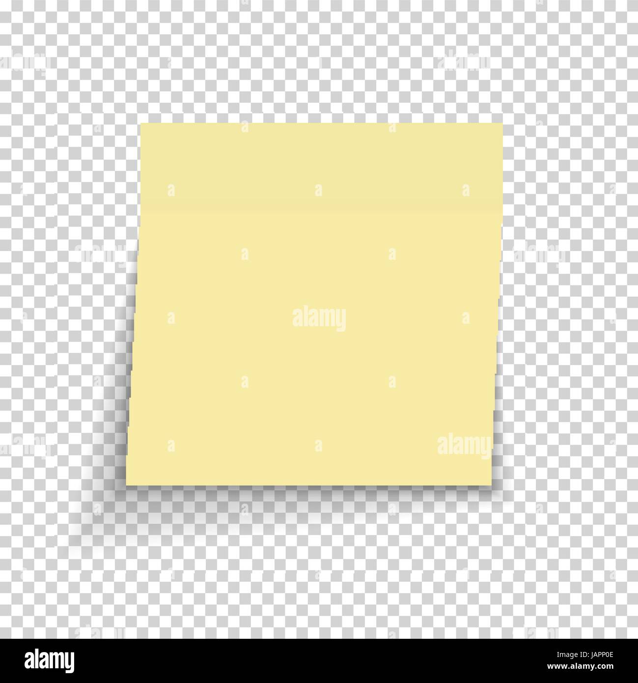 Sticky Paper Note on Transparent Background Vector Illustration EPS10 ...