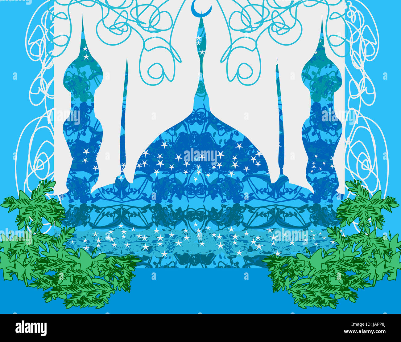 artistic pattern background with mosque Stock Photo - Alamy