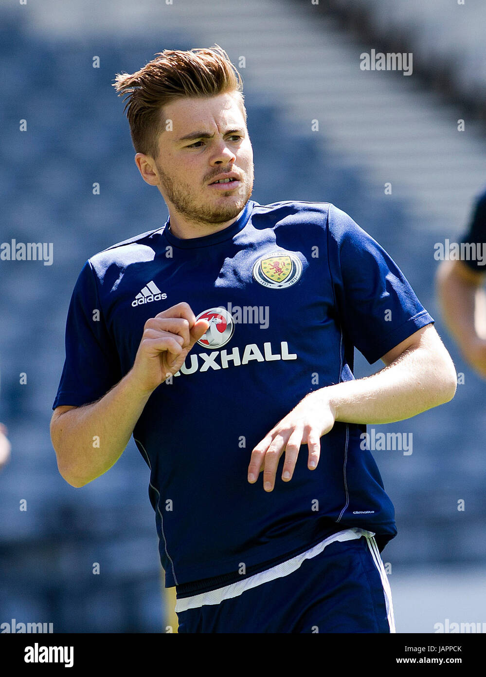 Scotland's James Forrest during the training session at Hampden Park ...