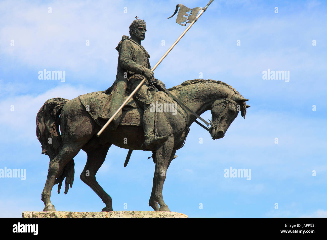 Hungary, Mak—, St Stephen, statue Stock Photo - Alamy