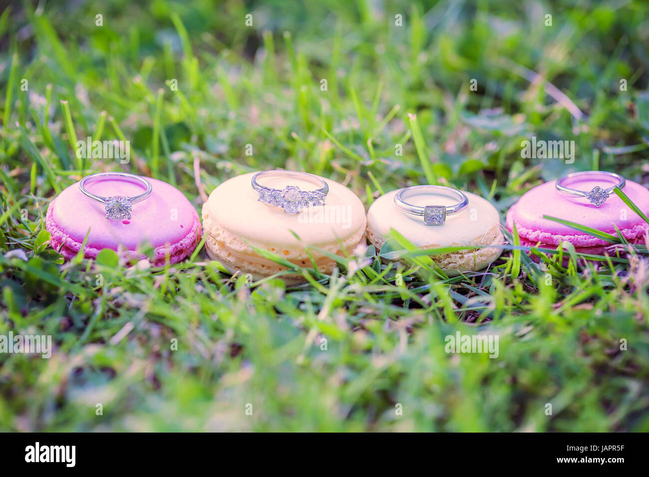 Sweet wedding rings Stock Photo - Alamy