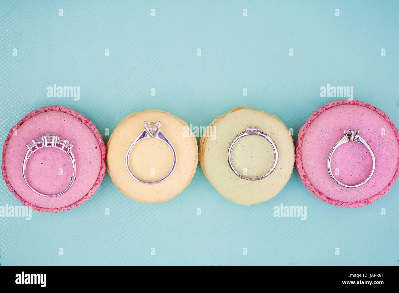 Sweet wedding rings Stock Photo - Alamy