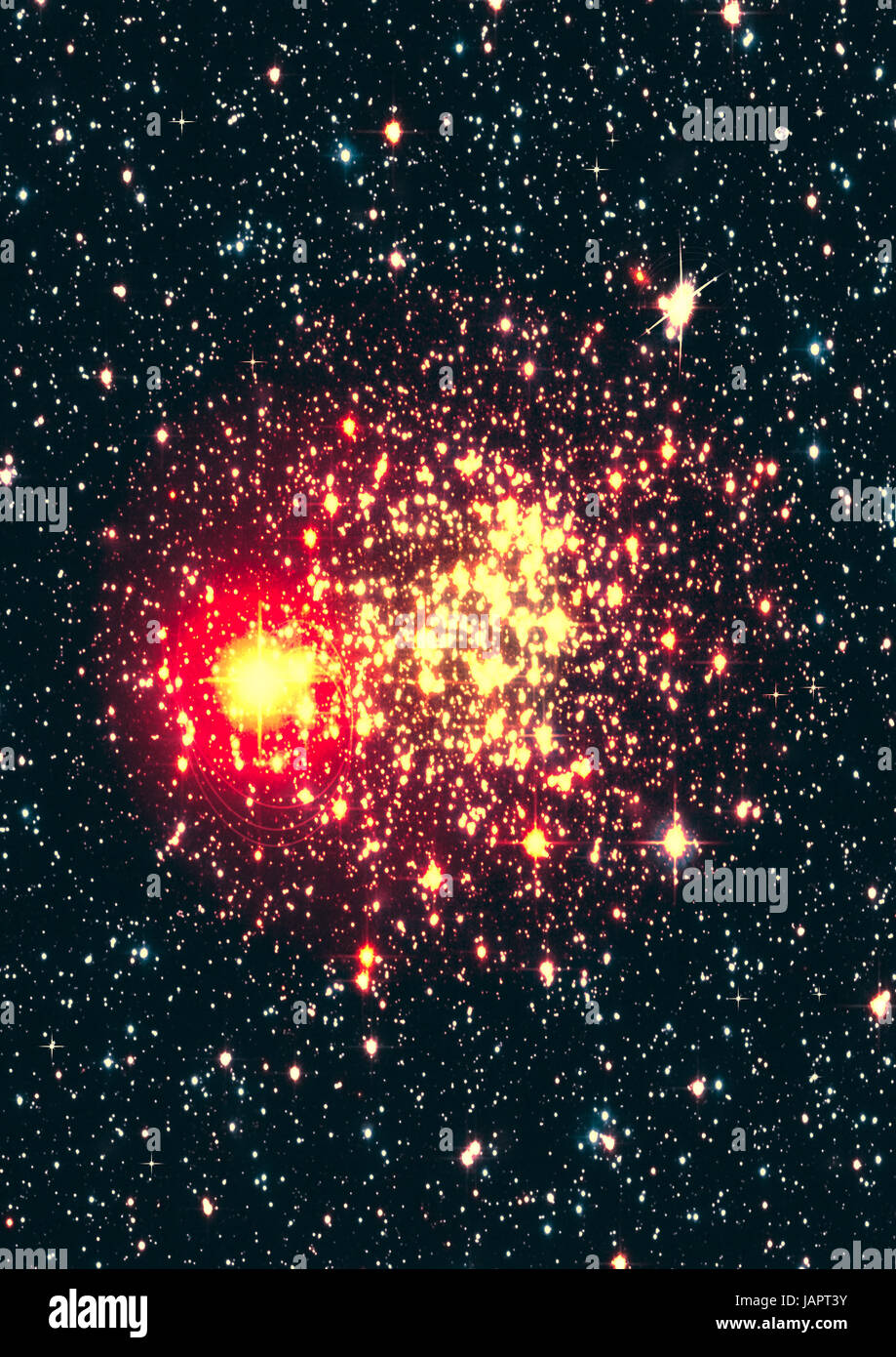 Star field in space and a gas congestion. "Elements of this image ...