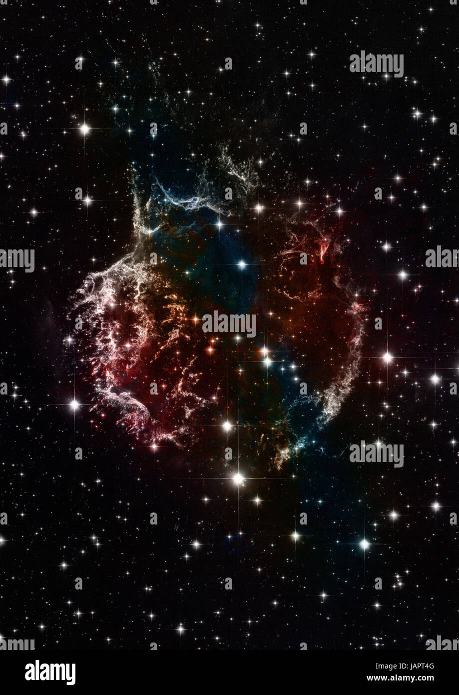 Star field in space and a gas congestion. "Elements of this image ...