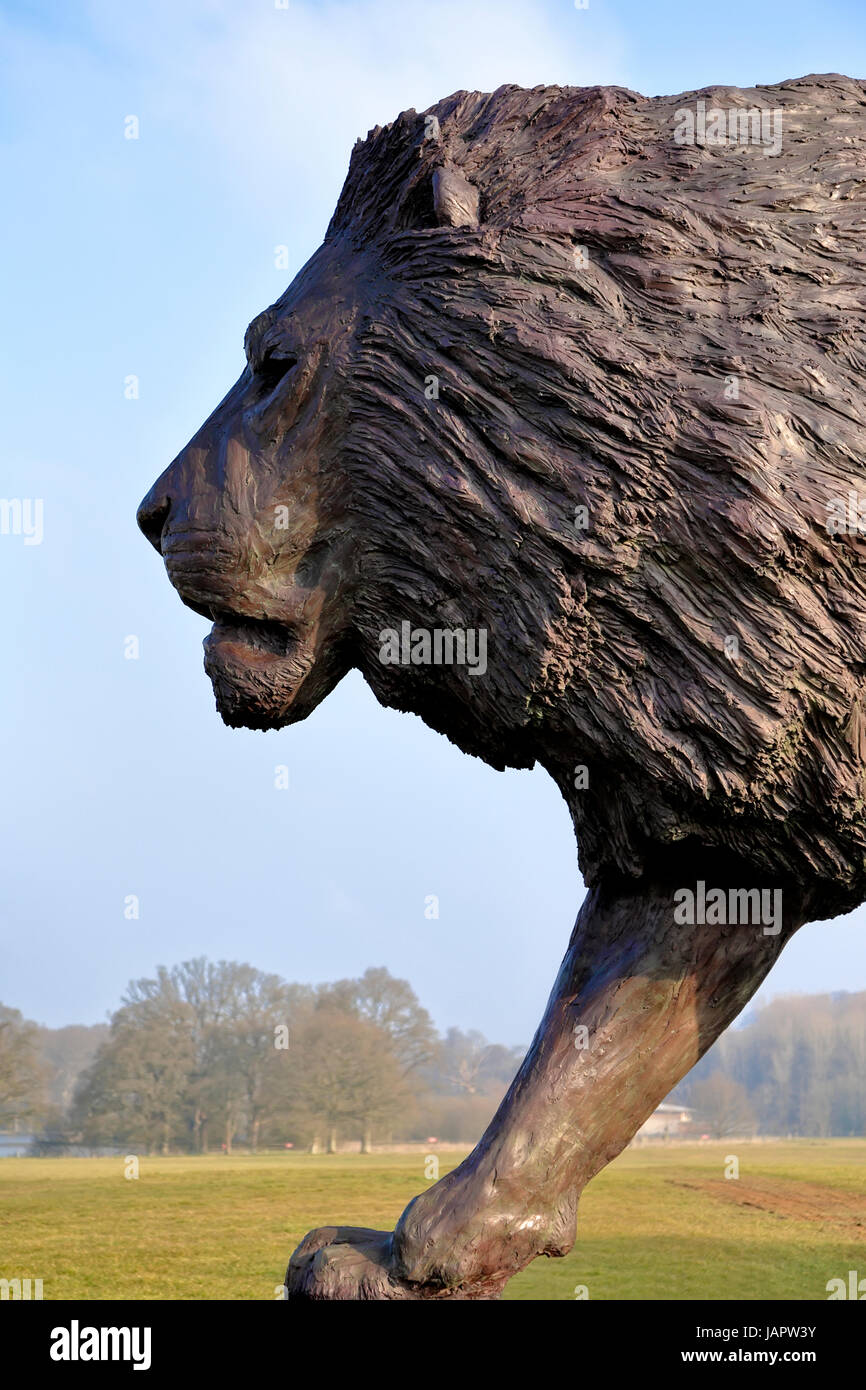 Longleat 50th anniversary lion statue hi-res stock photography and ...