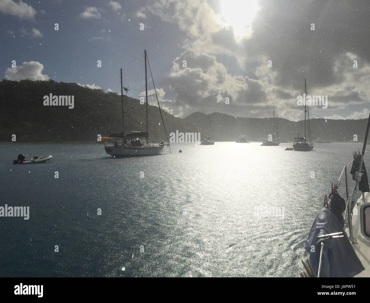 rain during a family vacation sailing in the british virgin islands ...
