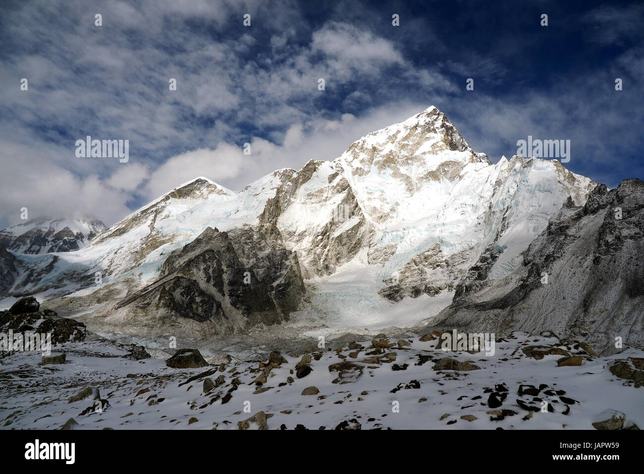 MT. NUPTSE FROM GORAK SHEP Stock Photo - Alamy
