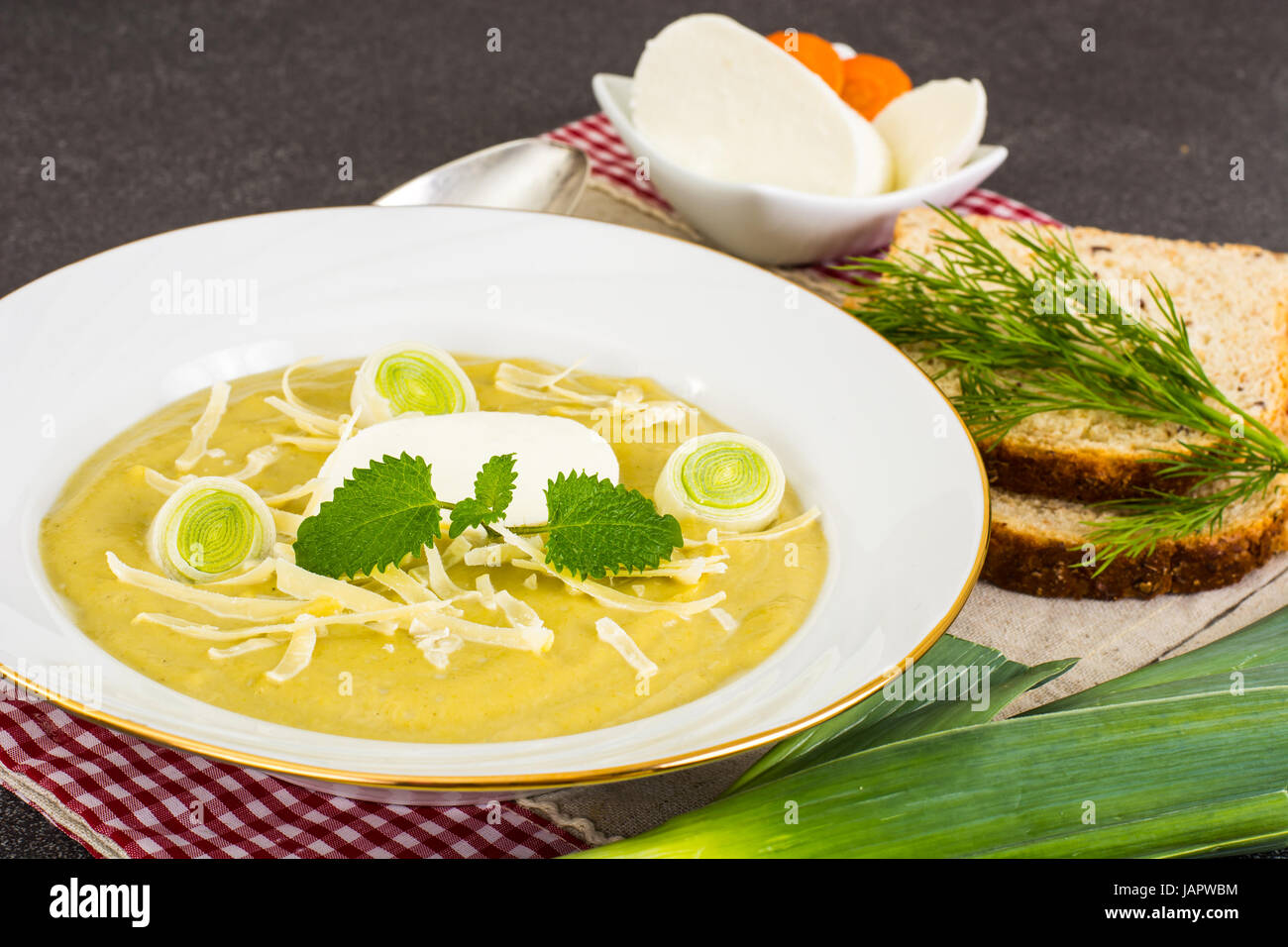 Mashed vegetable with mozzarella and cheese Stock Photo - Alamy