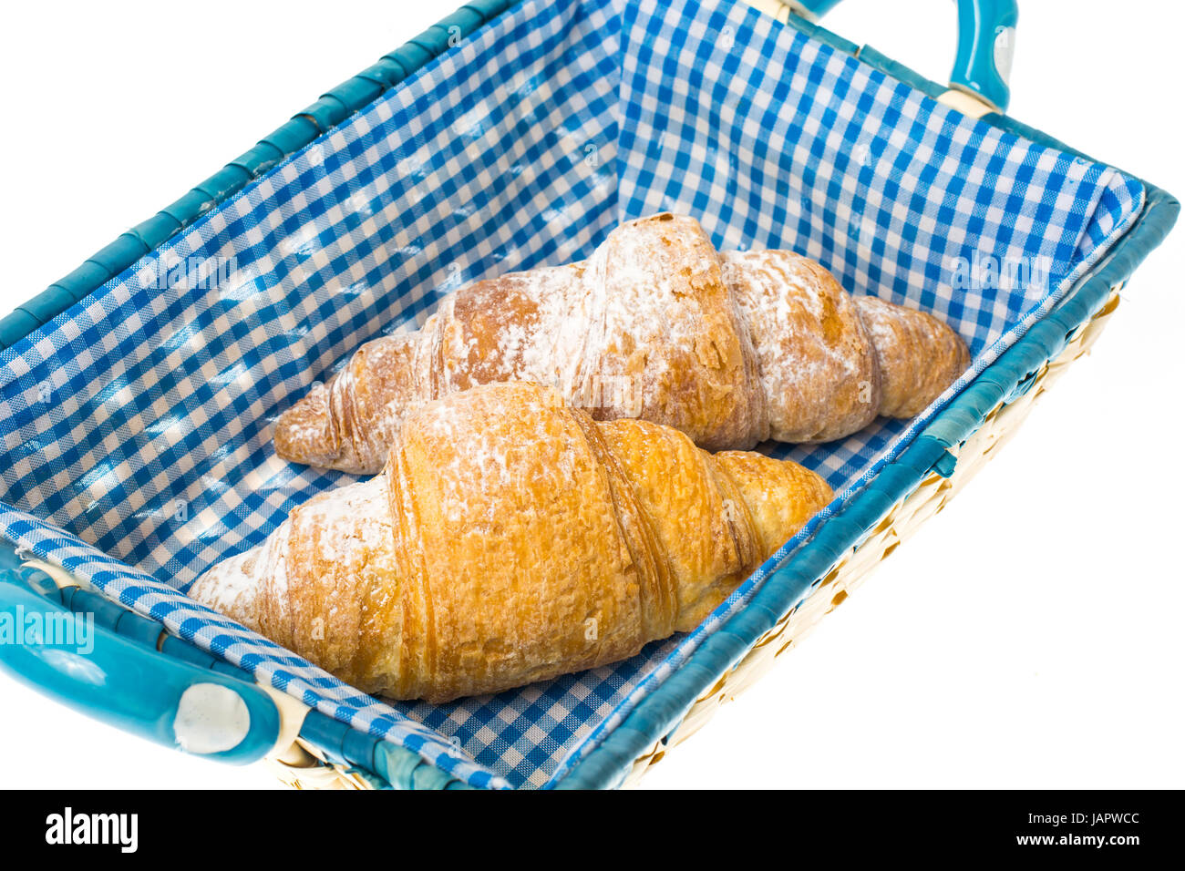 Basket with croissants and bread hi-res stock photography and images ...