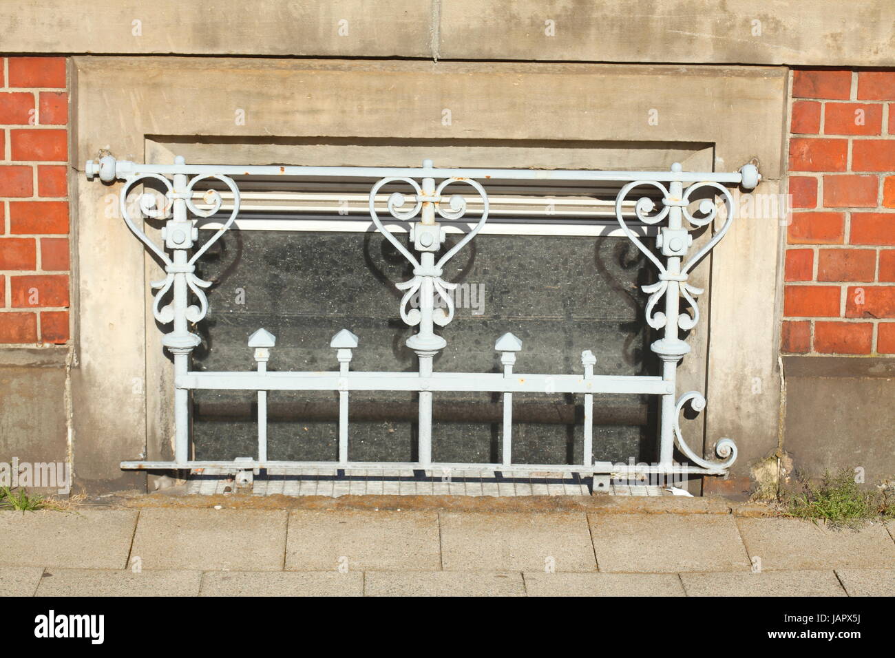 old cellar window with grid Stock Photo - Alamy