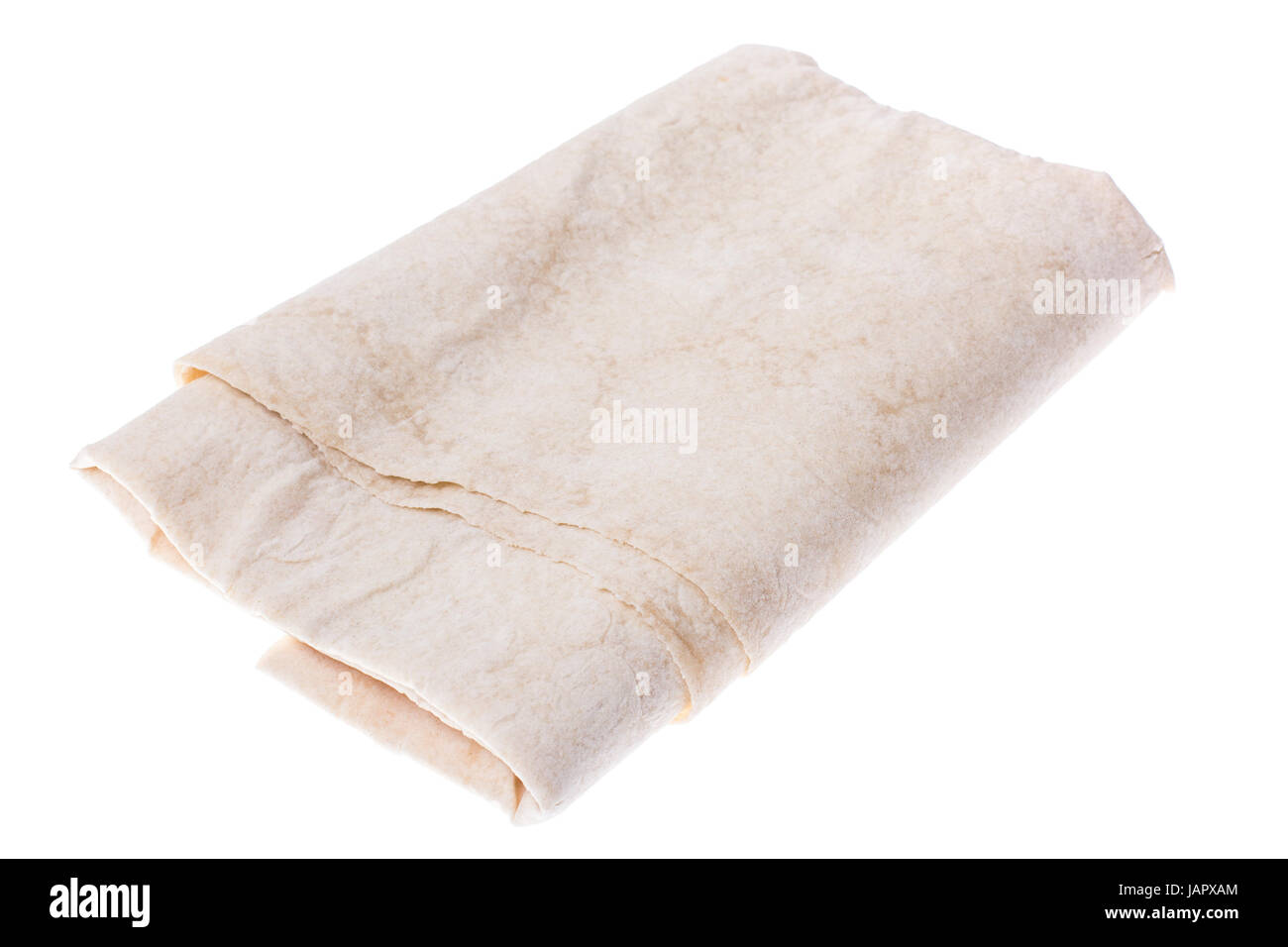 Thin pita bread on white background Stock Photo - Alamy