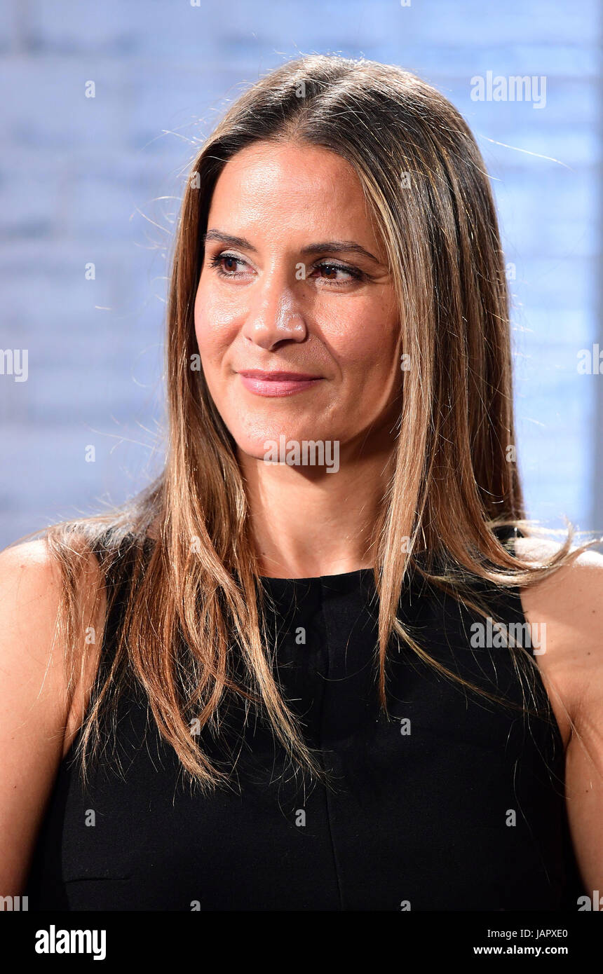 Amanda Byram during a BUILD live interview at AOL's Shropshire House in ...